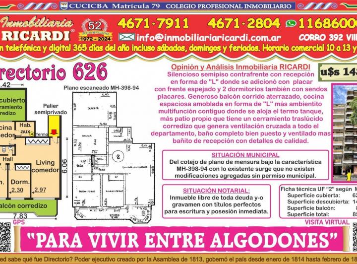 Para Vivir Entre Algodones Balcon Corrido + Patio + Hab Aux, Capital Federal - Zonaprop