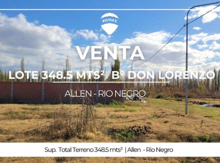 Venta Lote B° Don Lorenzo - Allen, Río Negro - Zonaprop
