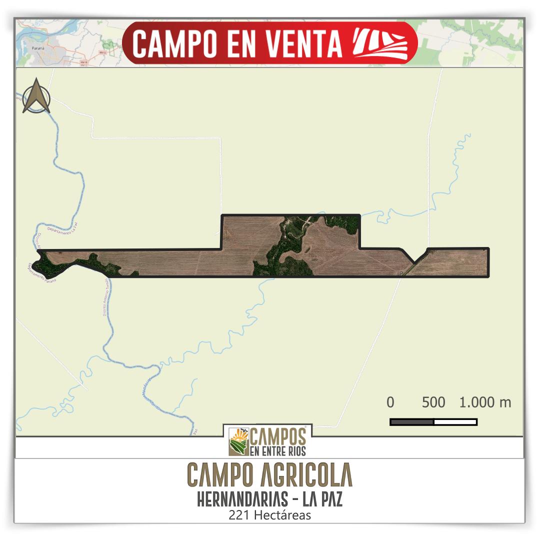 Campo Agricola en Venta. 221 Has Hernandarias, La Paz, Entre Rios ...