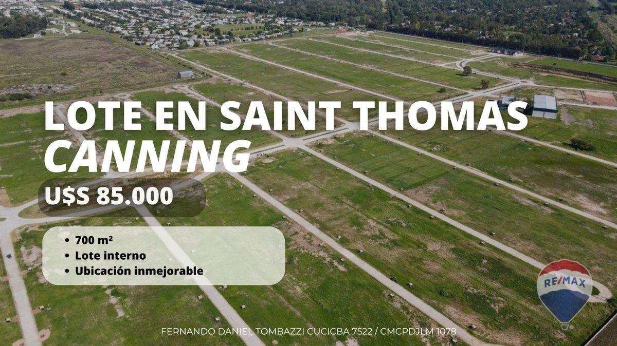 Lote Saint Thomas Chico Canning en Venta, Gba Sur - Zonaprop